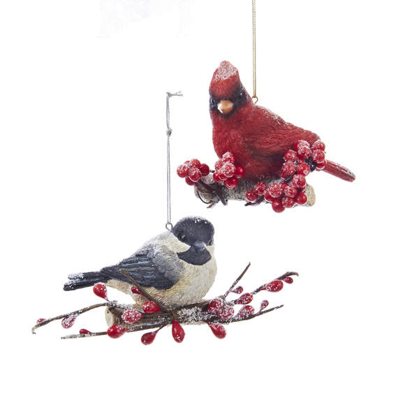 Chickadee/cardinal Orn 2a - Item 102604 | The Christmas Mouse