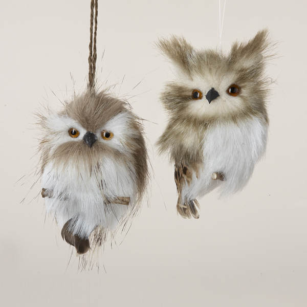 Furry Owl Orn 2a - Item 105701 | The Christmas Mouse