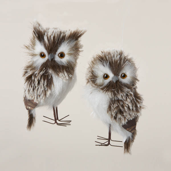 Furry Brown Owl Orn - Item 105702 | The Christmas Mouse