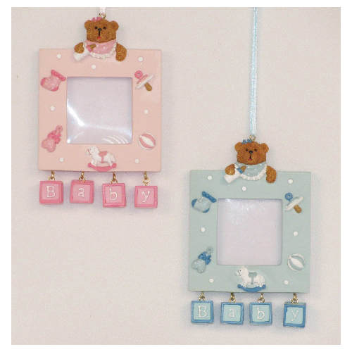 Baby Block Photo Frame Orn 2a - Item 170548 | The Christmas Mouse