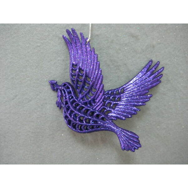 Purple Glittered Dove Orn - Item 302190 | The Christmas Mouse