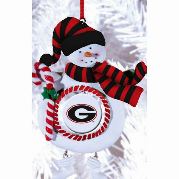 Georgia Bulldogs Snowman Orn - Item 420900 | The Christmas Mouse