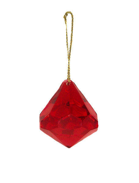 Small Red Faceted Jewel Orn - Item 501203 | The Christmas Mouse